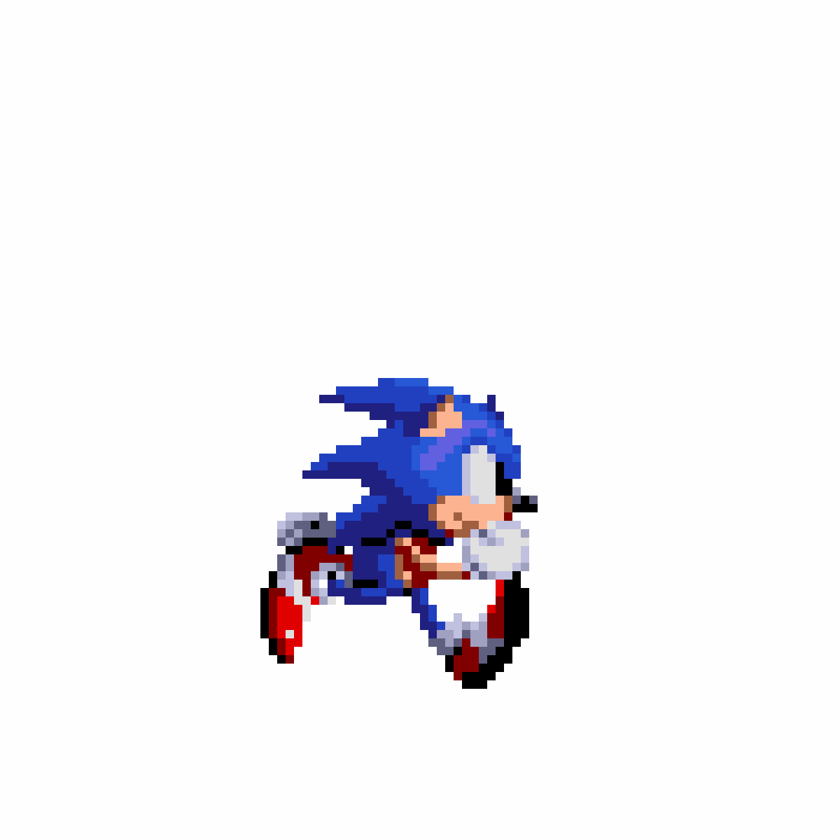Pixilart - sonic walking by blue-blue