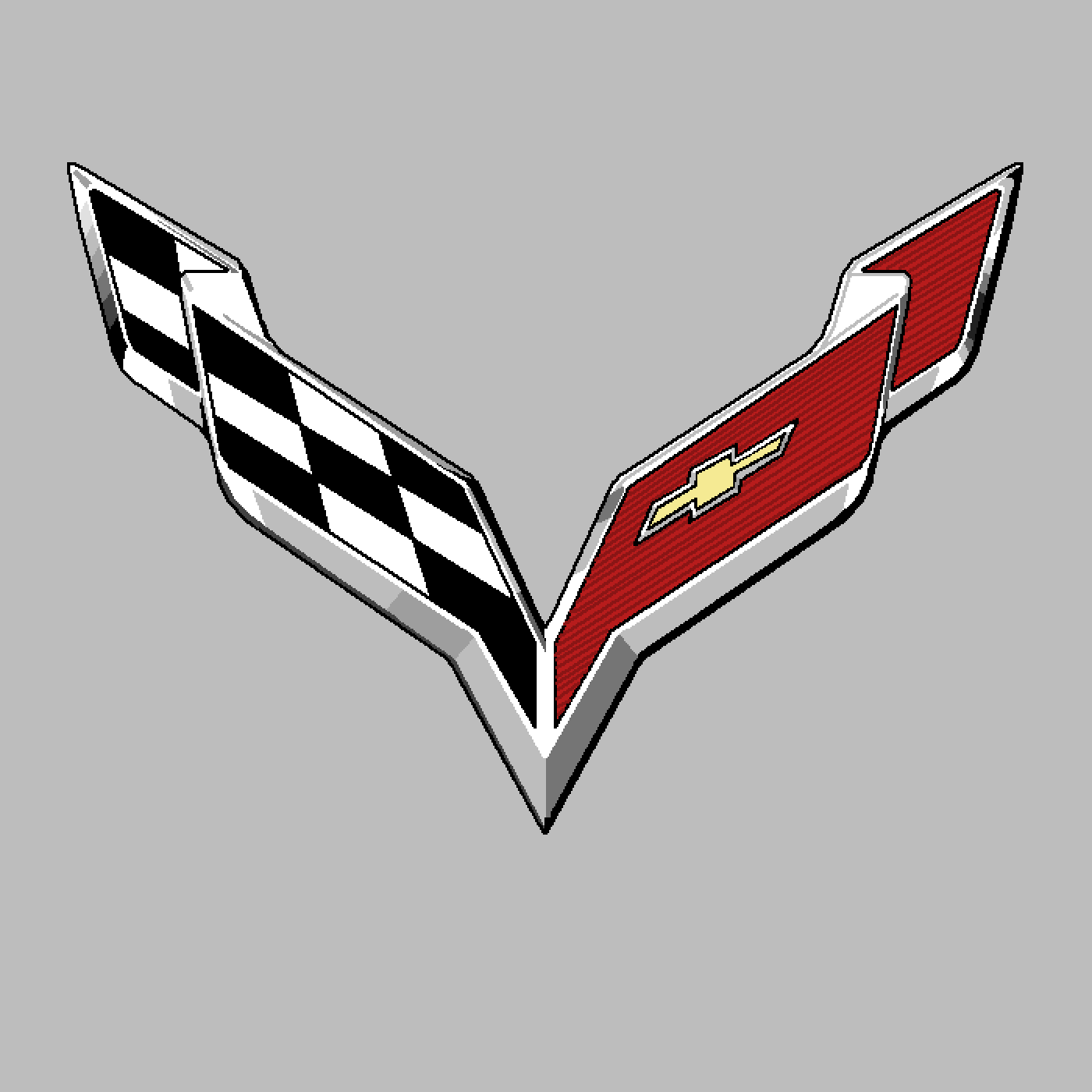 Pixilart - Corvette Symbol by TheCarGuy
