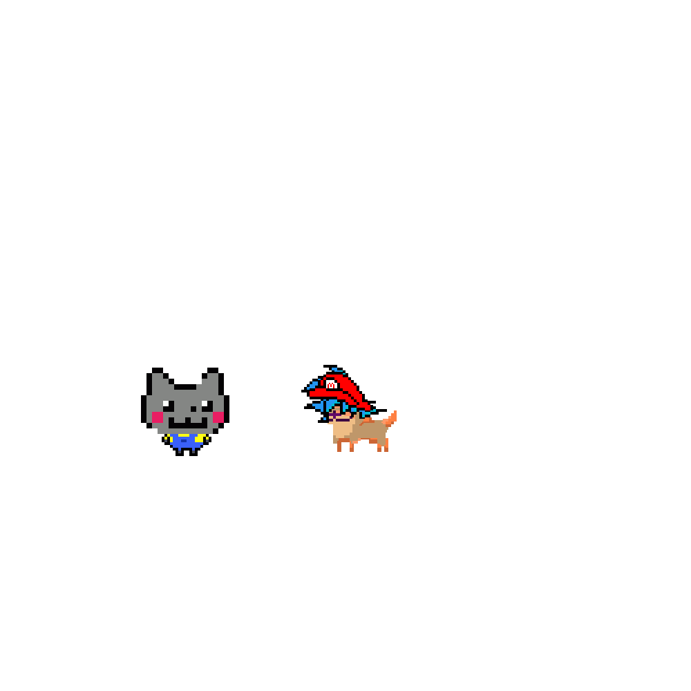 Pixilart - nyan minion & mario goku doge by UphawuArmy