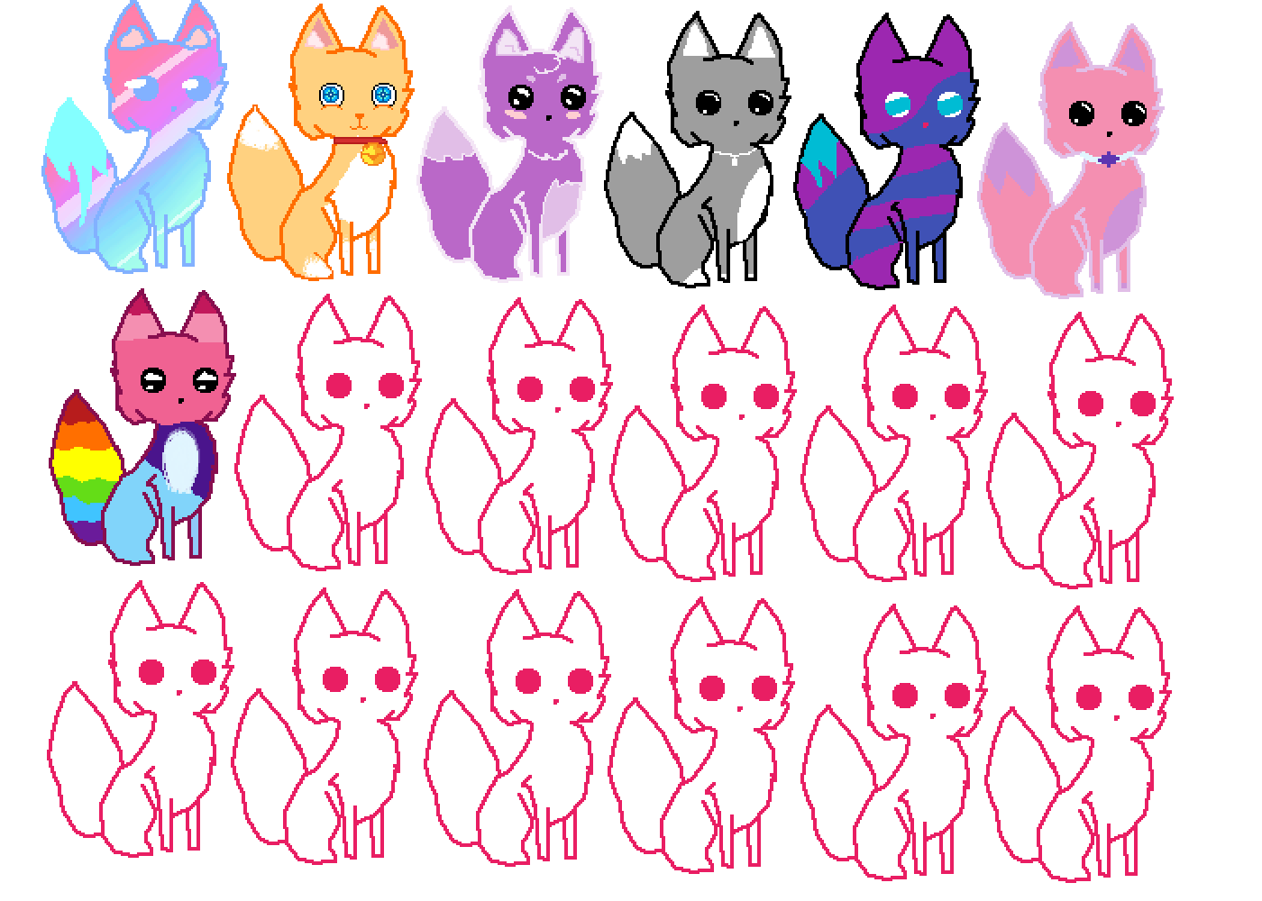 Pixilart - Weird Rainbow fox thing by TheGayBoy