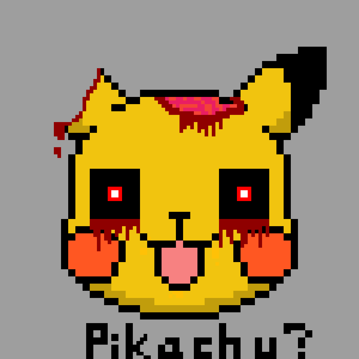 Pixilart - possessed pikachu by mixtape