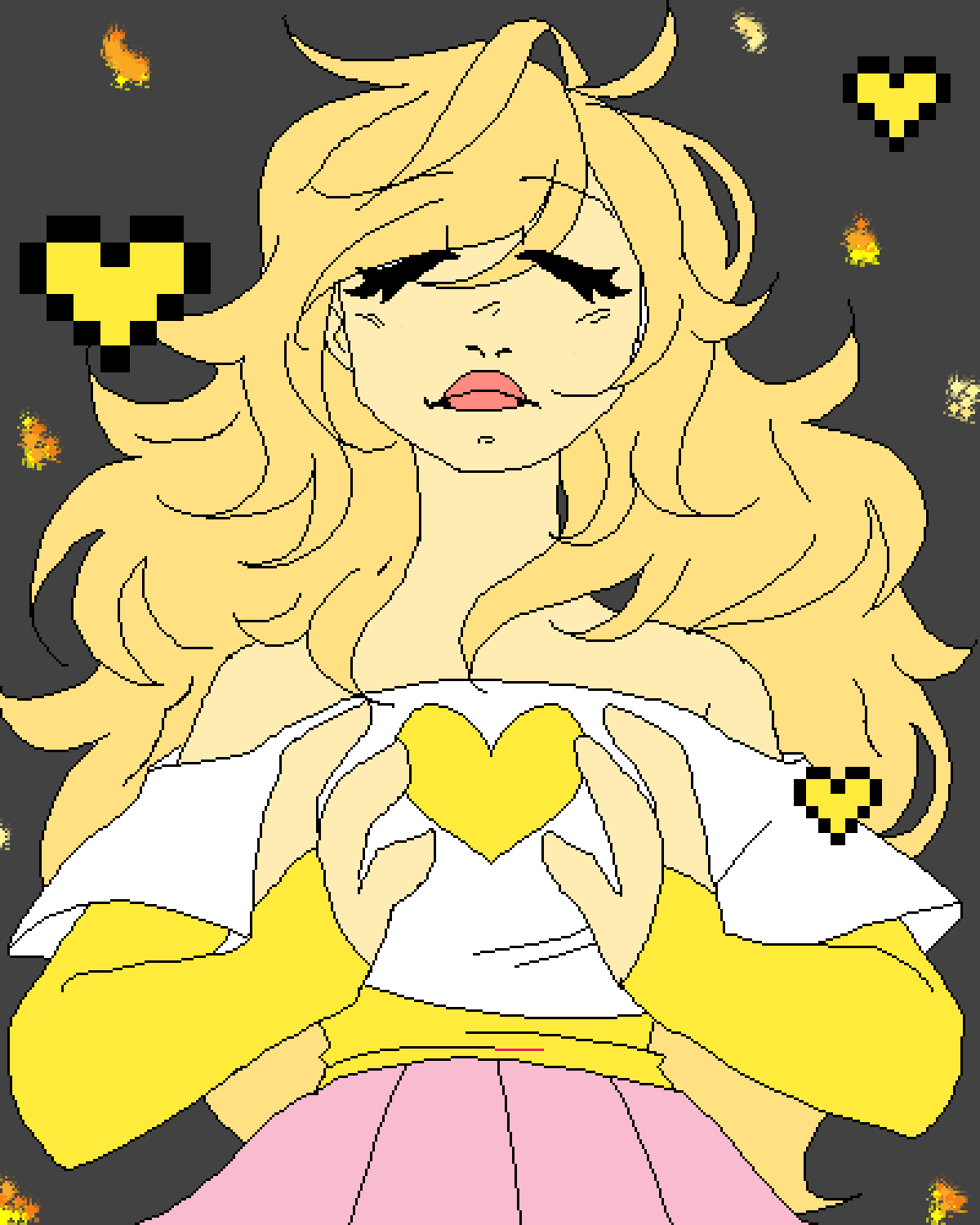 Pixilart - yellow heart by Maxie-mellow