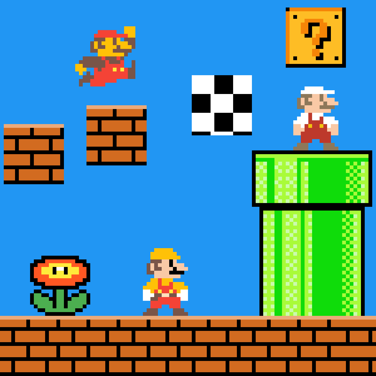 Pixilart - marios by gamercraft
