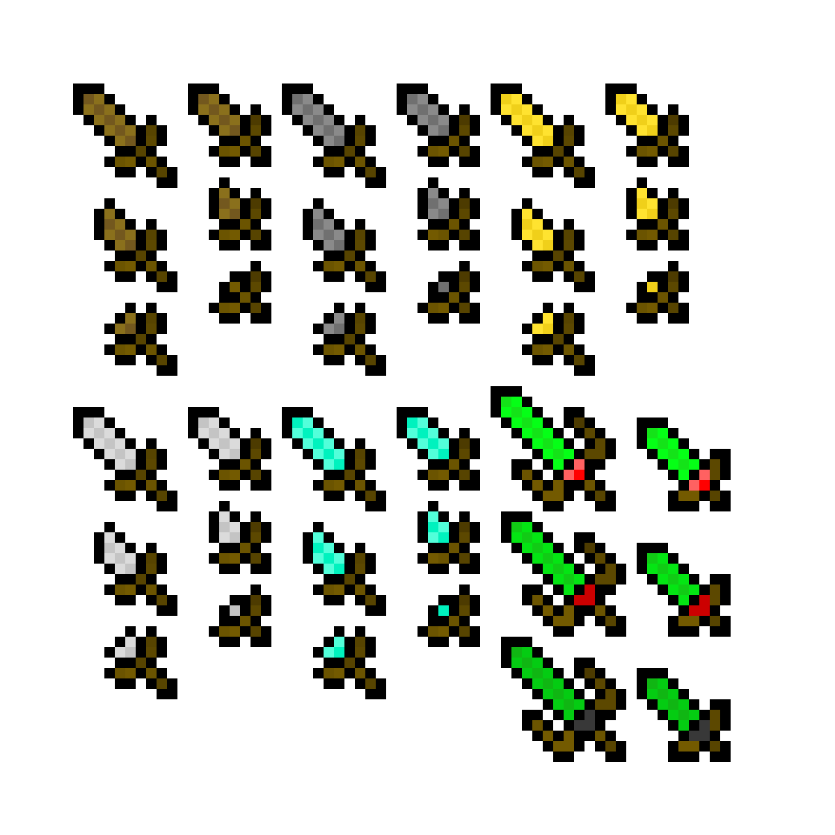 Pixilart - Sword and Dagger Sprites by SuperSonic29