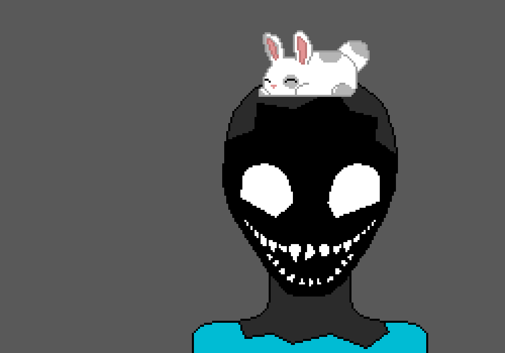 Pixilart - theres a bunny on your head no face by ShimzArt