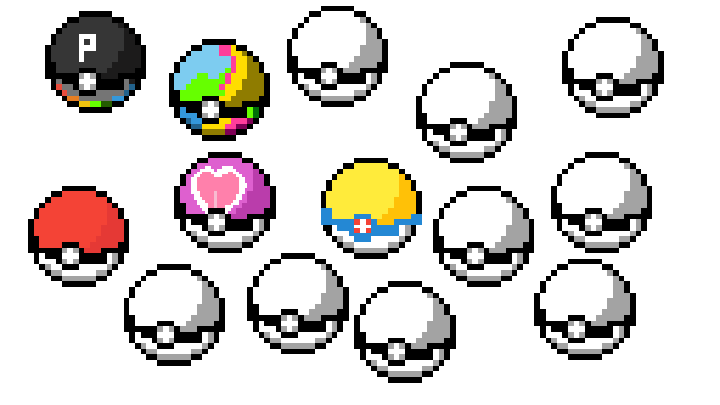 Editing Pokeball Collab! - Free online pixel art drawing tool - Pixilart