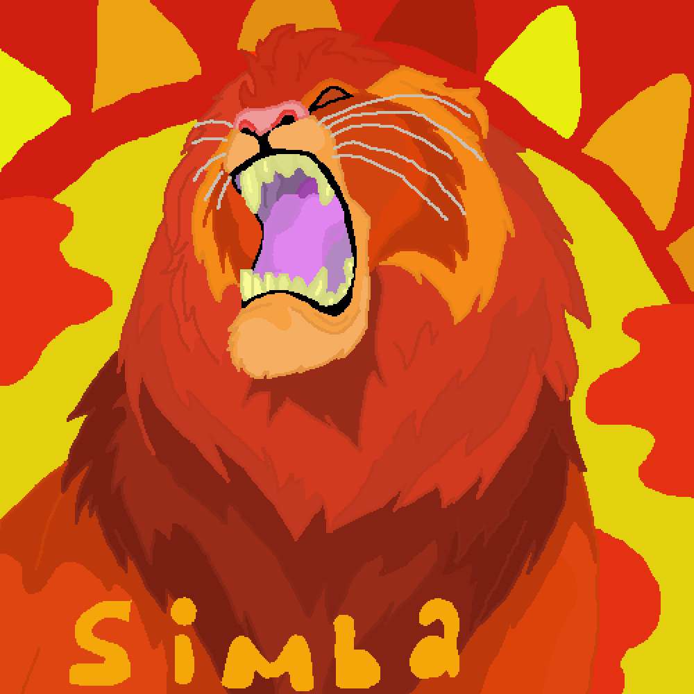 Pixilart - simba roar by cailhart983