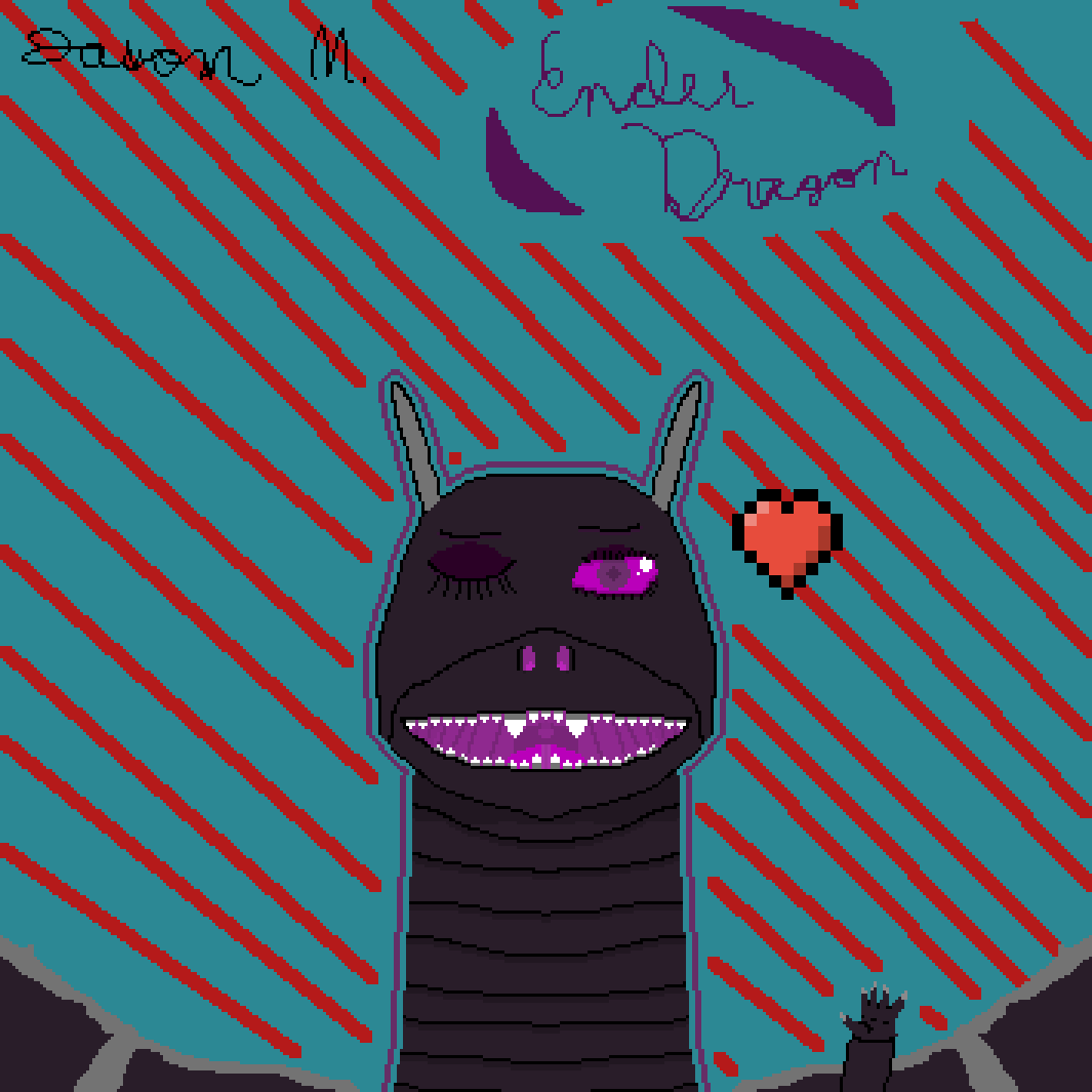 Pixilart Ender Dragon Minecraft By Sparkle2232