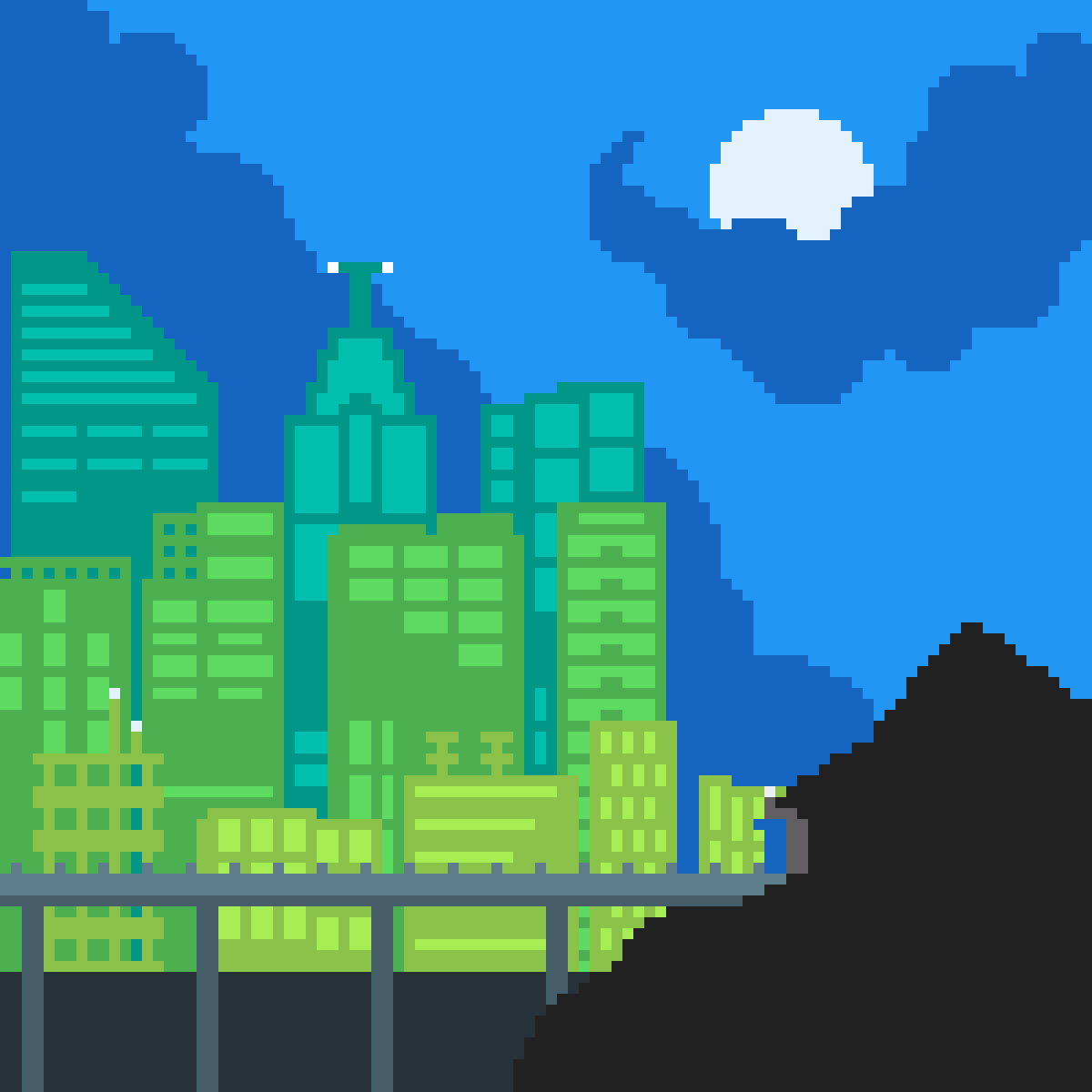 Pixilart - city by momoro