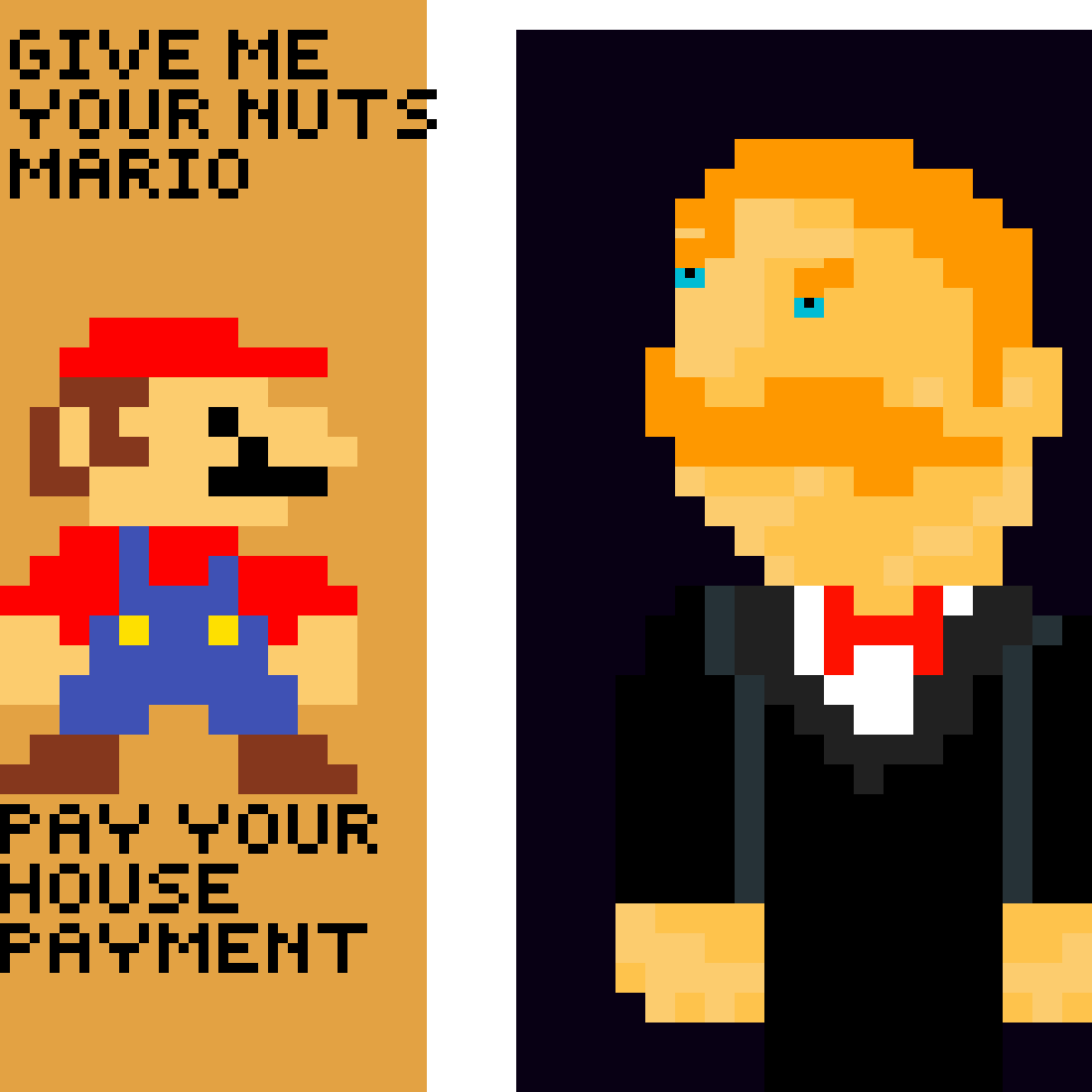 Pixilart - Give me your nuts Mario by DriftBoneYT