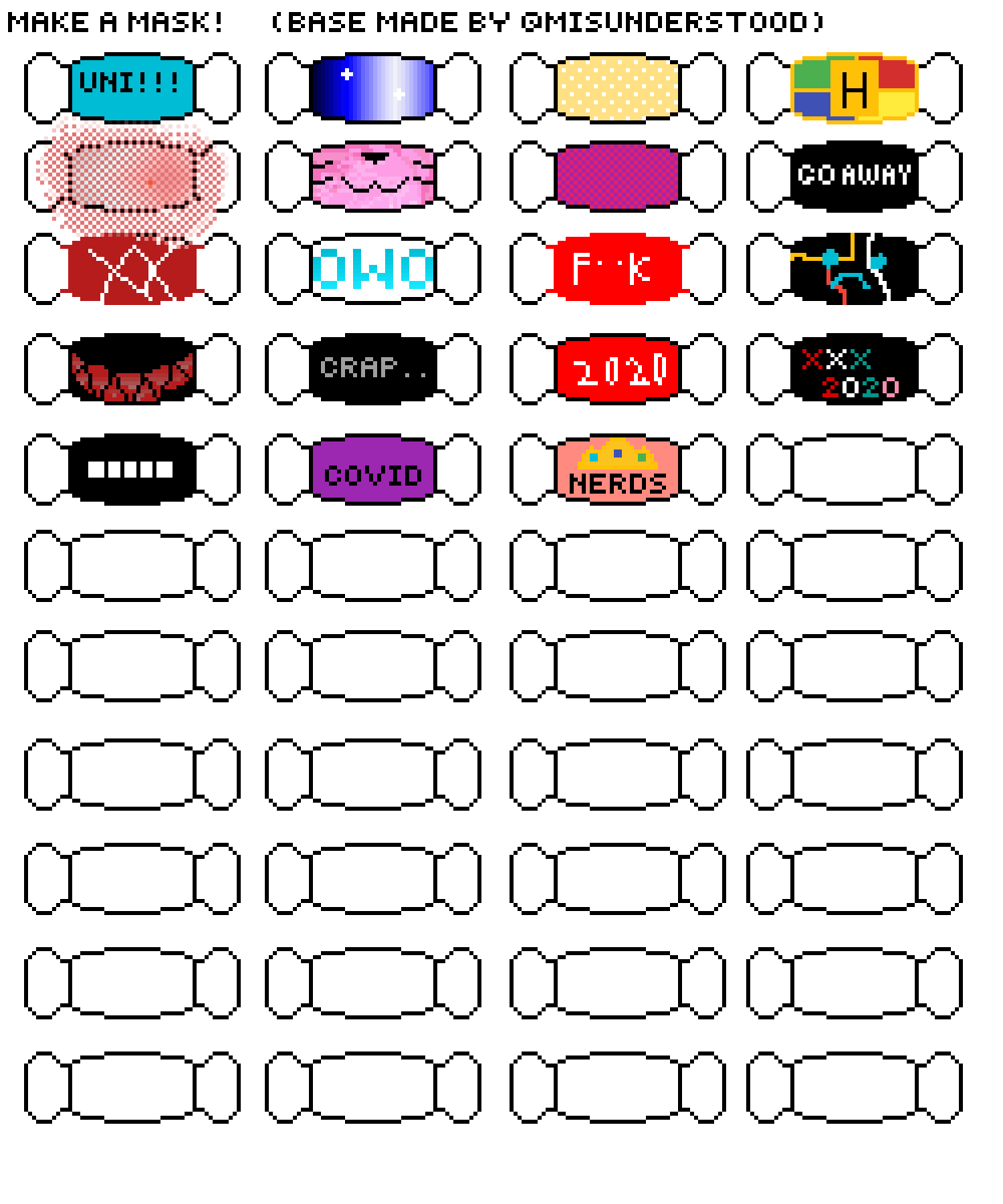 Edición make a mask - Herramienta gratuita de dibujo en línea de pixel ...