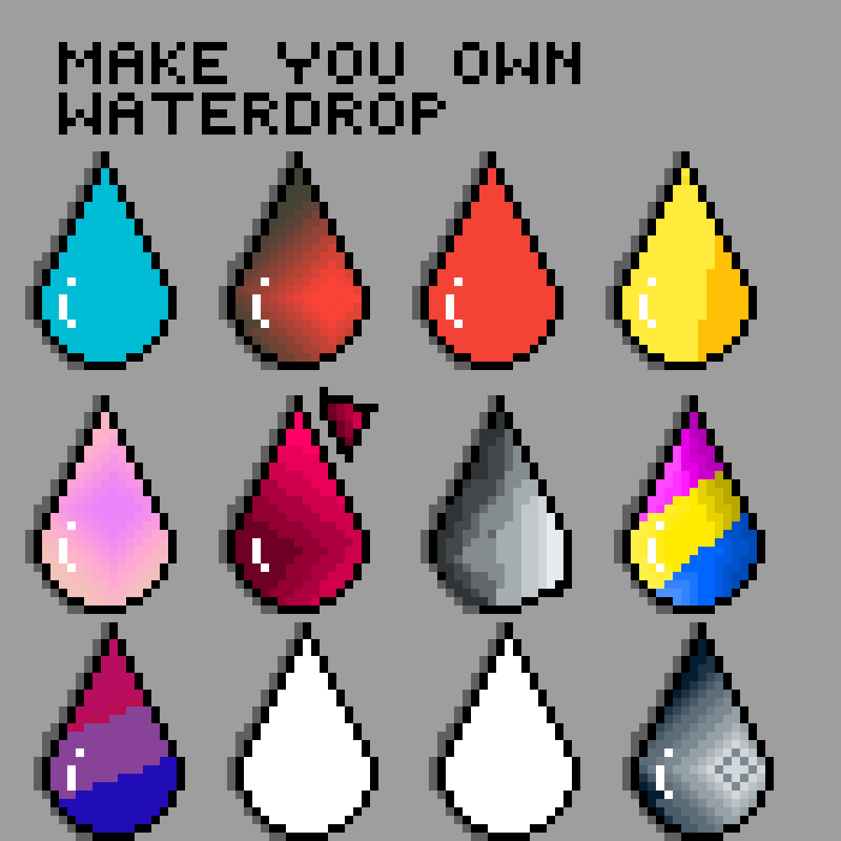 Editing Water Color drops make - Free online pixel art drawing tool ...