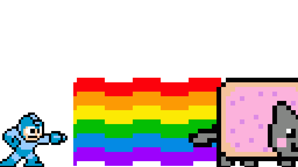Pixilart - Man shoots out rainbow pooping Cat by wwegirl501