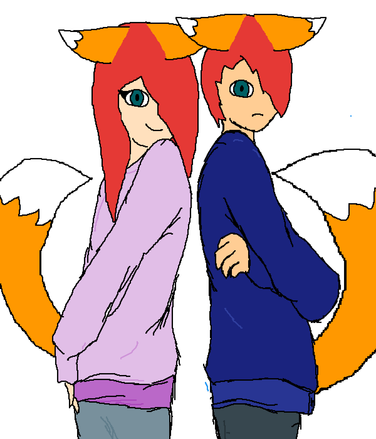 Editing brother and sister - Free online pixel art drawing tool - Pixilart