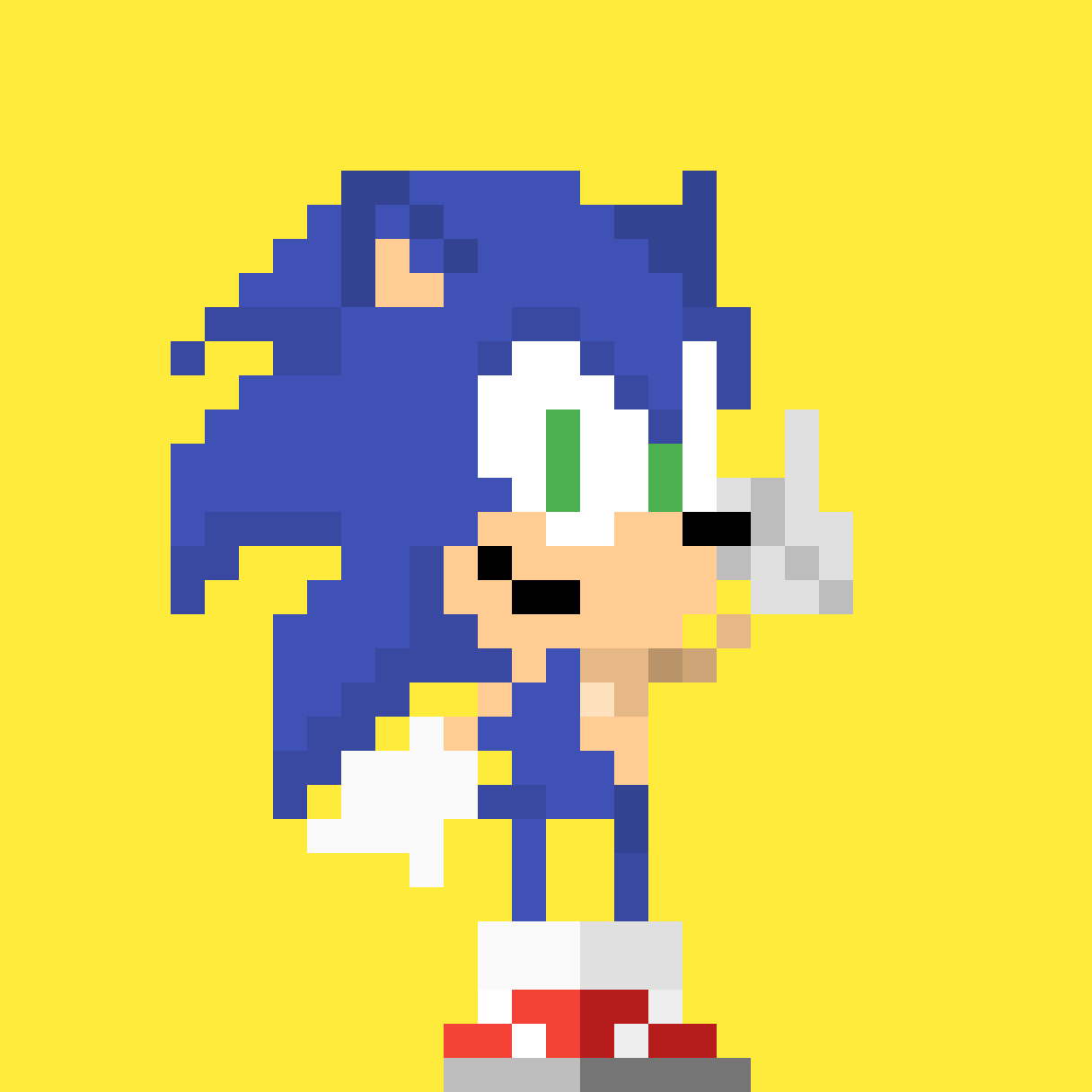 Pixilart - Simple Sonic Sprite by Tristan777