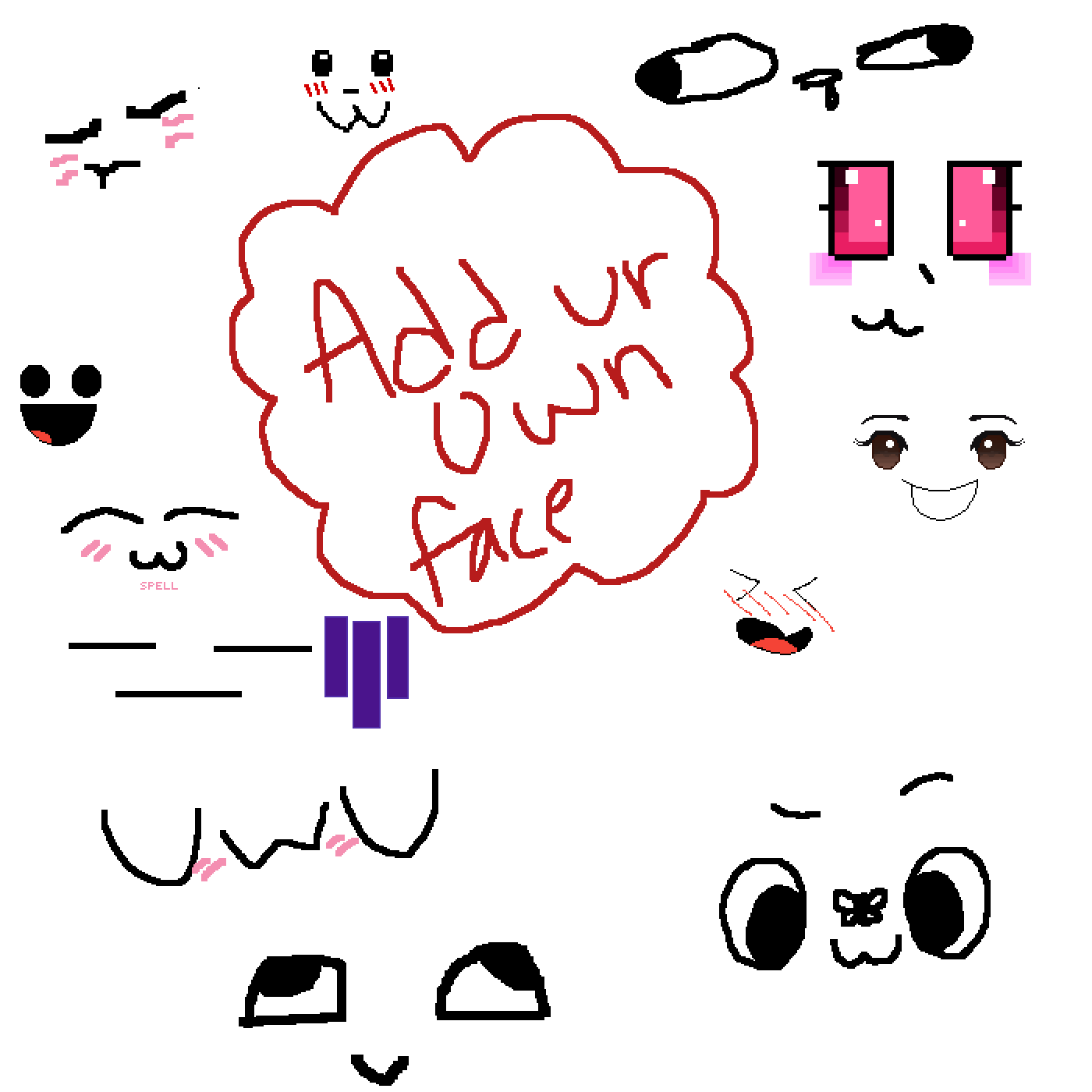 Editing Draw a Face - Free online pixel art drawing tool - Pixilart