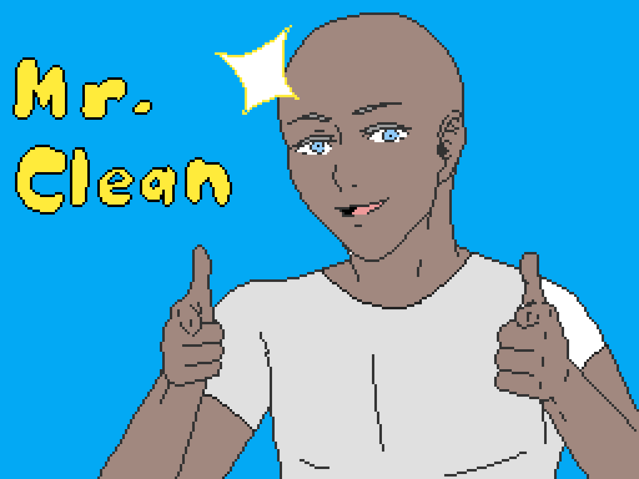 Editing Mr Clean - Free online pixel art drawing tool - Pixilart