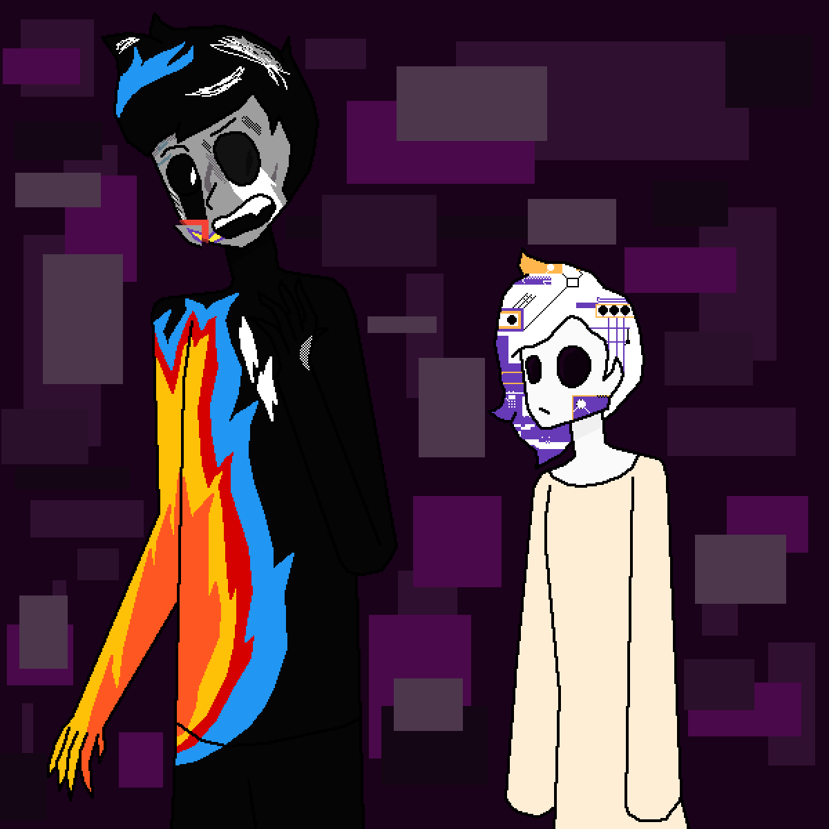 Pixilart - Mr.Static and Code by purple100