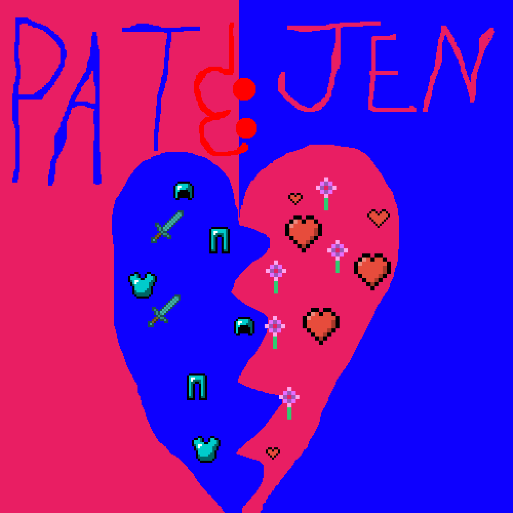 Pixilart - Pat and Jen Love by Deathstarkille