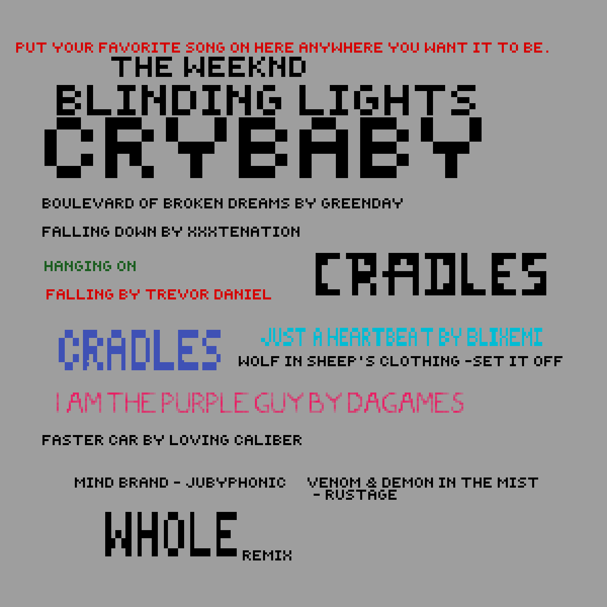 Editing the weeknd - Free online pixel art drawing tool - Pixilart