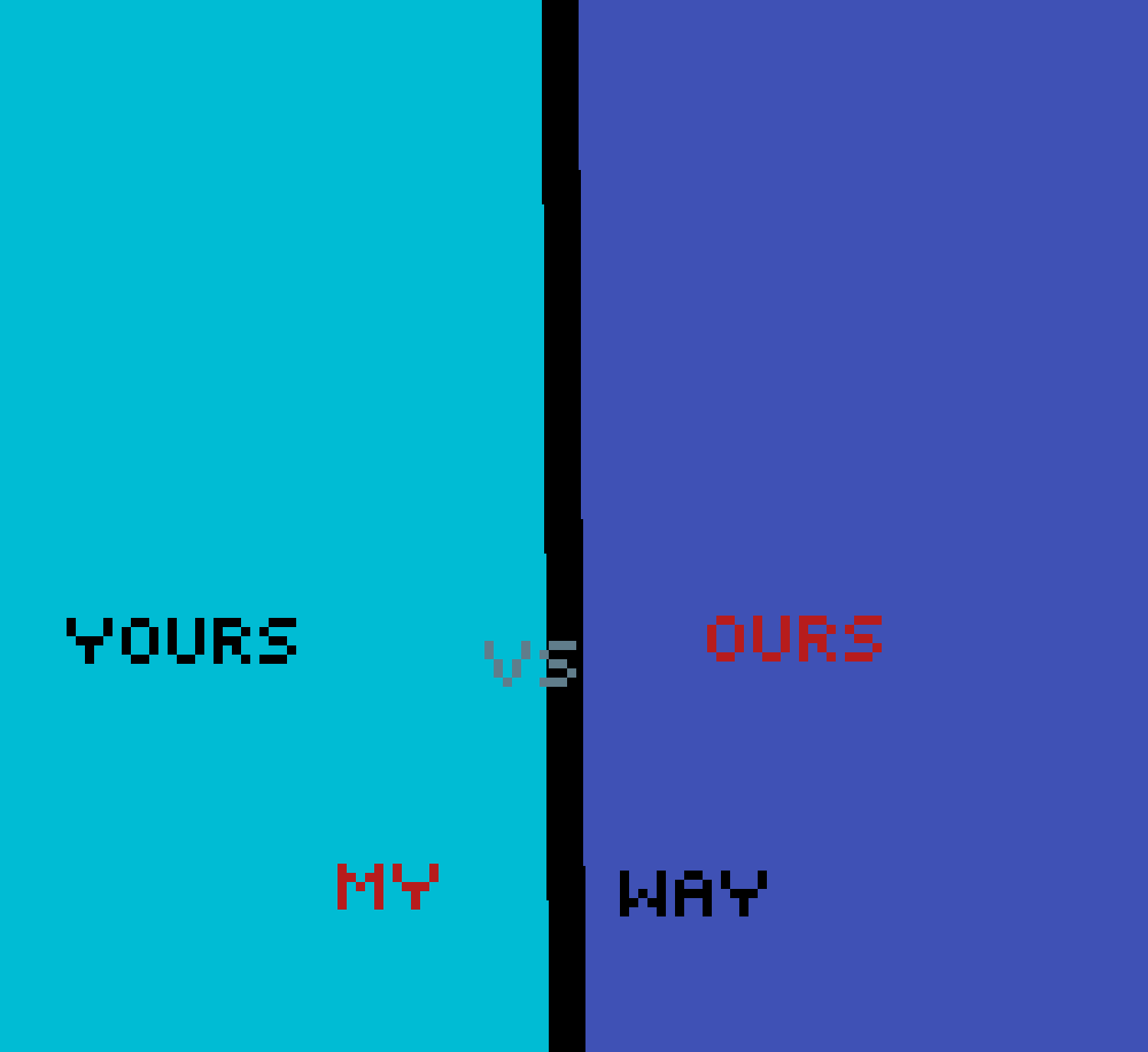 Pixilart - Yours Vs Ours by Golden-kitty