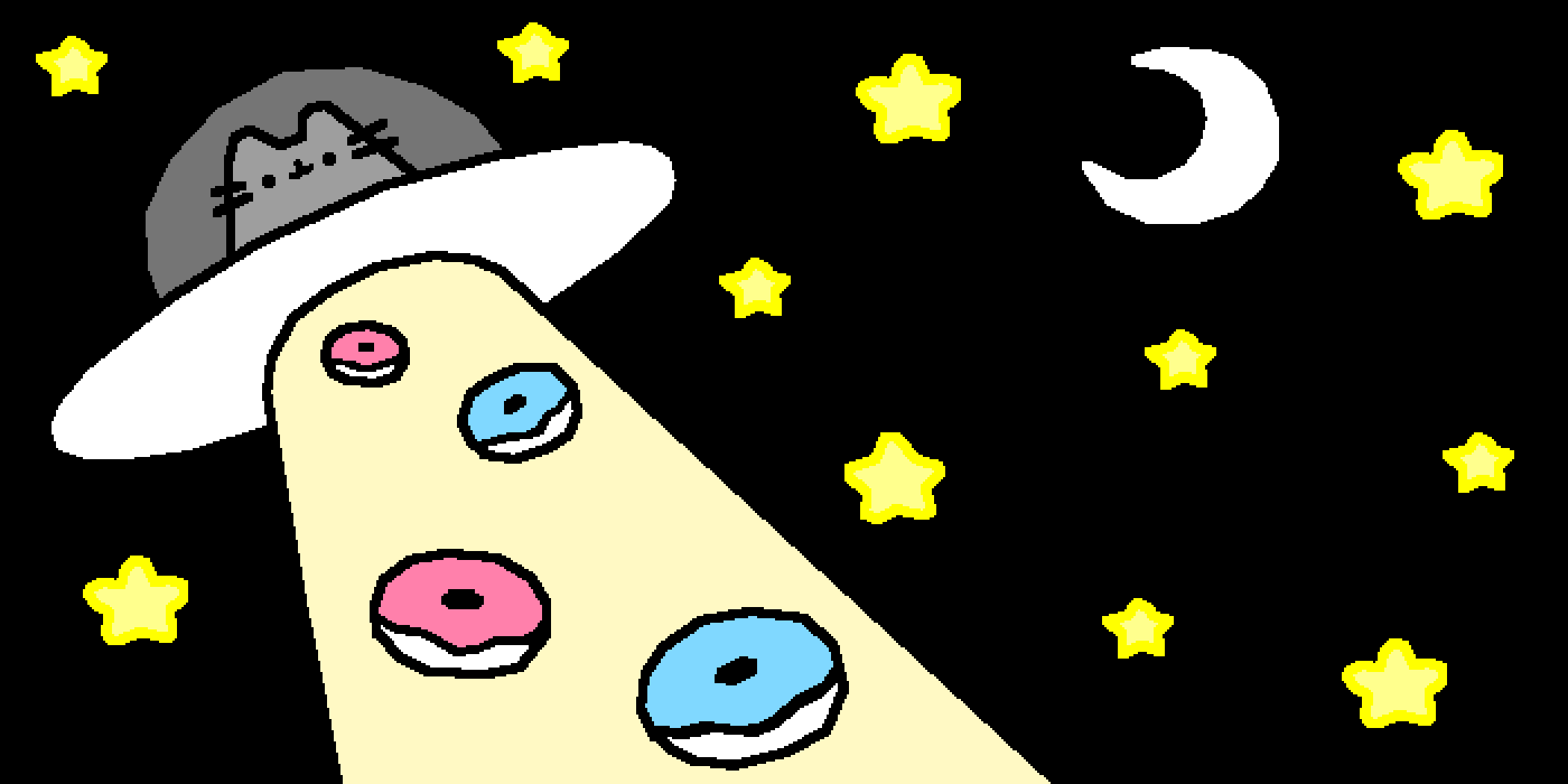 Pixilart - UFO Pusheen by wolfyclaw101