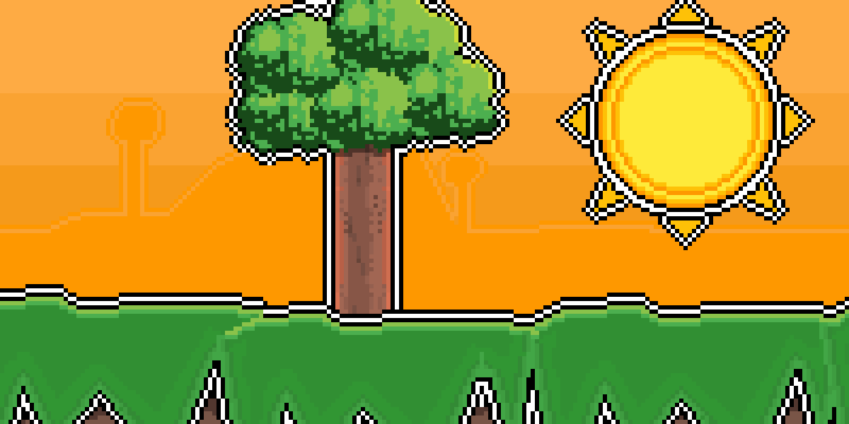 Pixilart - The lone tree. by Khangamesmaster