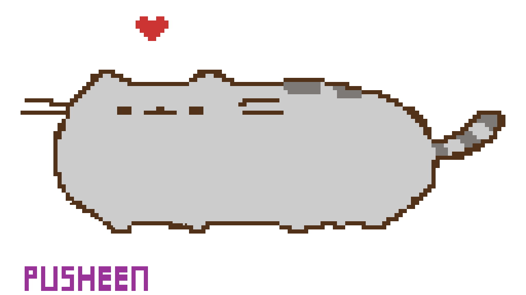 Editing Pusheen! - Free online pixel art drawing tool - Pixilart