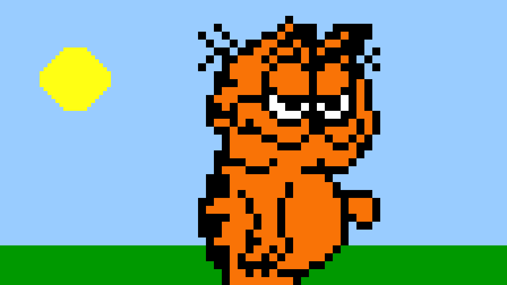 Editing Garfield - Free online pixel art drawing tool - Pixilart