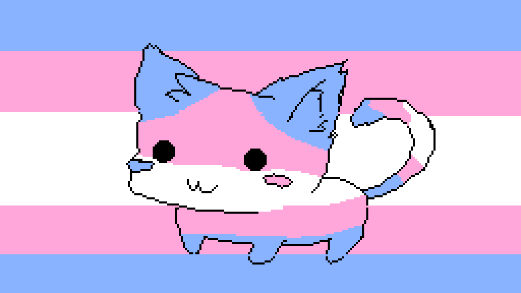 Pixilart - Trans kitty by BluInc