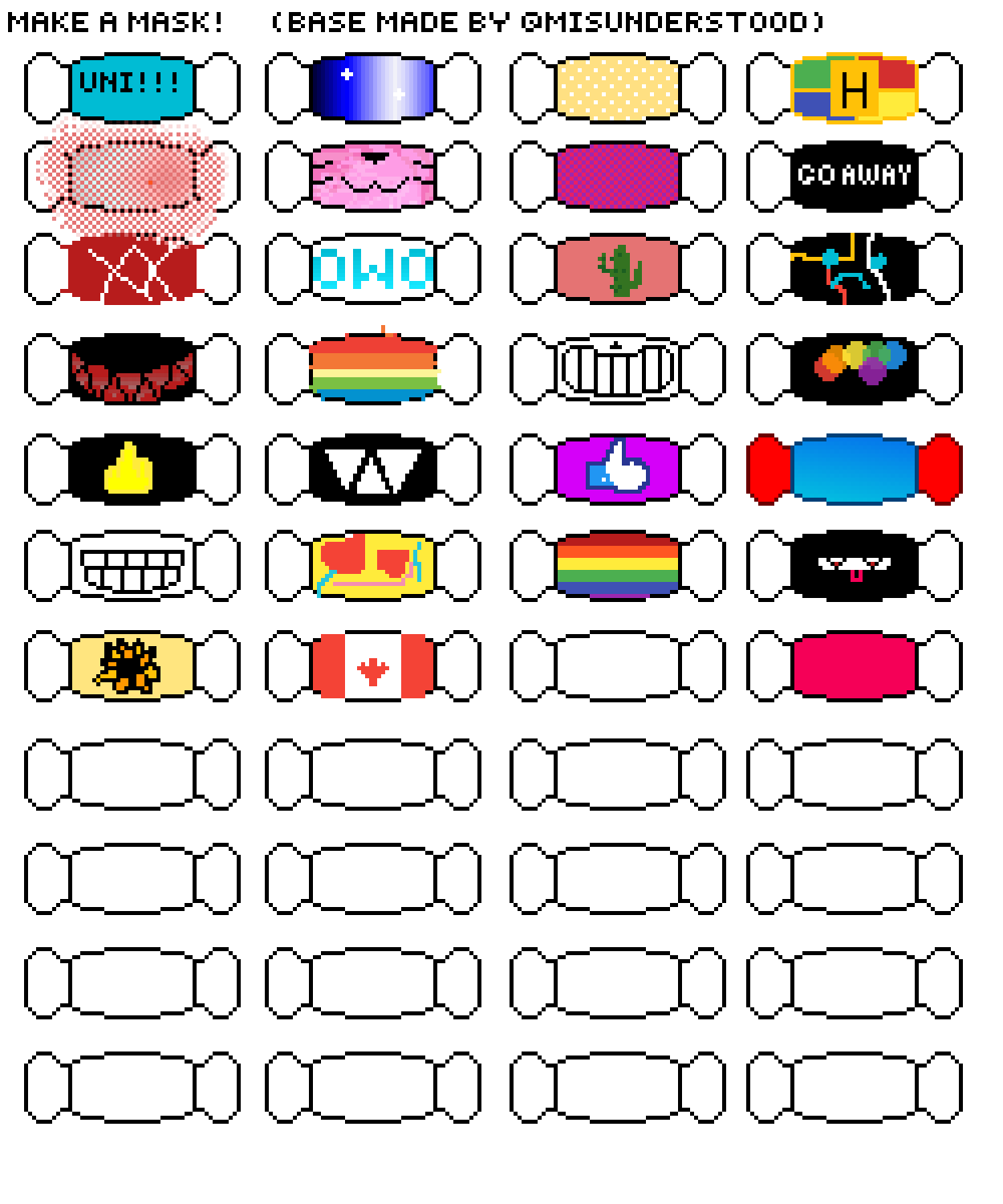 Editing draw a mask - Free online pixel art drawing tool - Pixilart