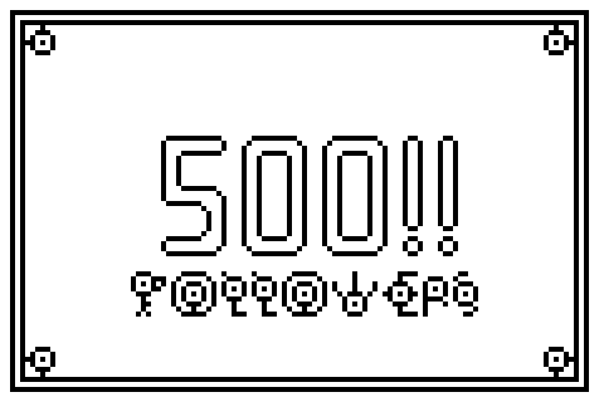 Pixilart - 500 FOLLOWERS !!!! by Pelor