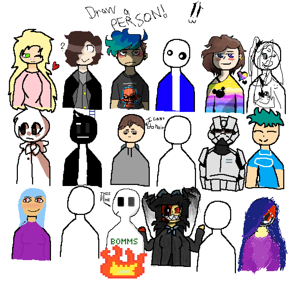 Editing draw a human - Free online pixel art drawing tool - Pixilart