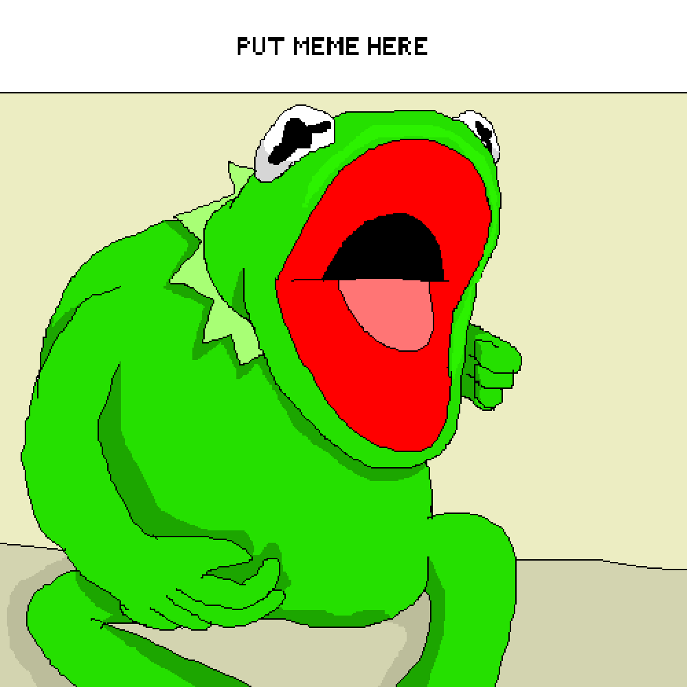 Editing Kermit Meme Collab - Free online pixel art drawing tool - Pixilart