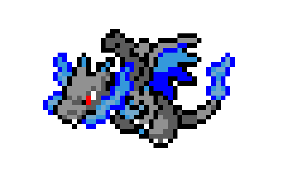 Editing MEGA charizard X - Free online pixel art drawing tool - Pixilart
