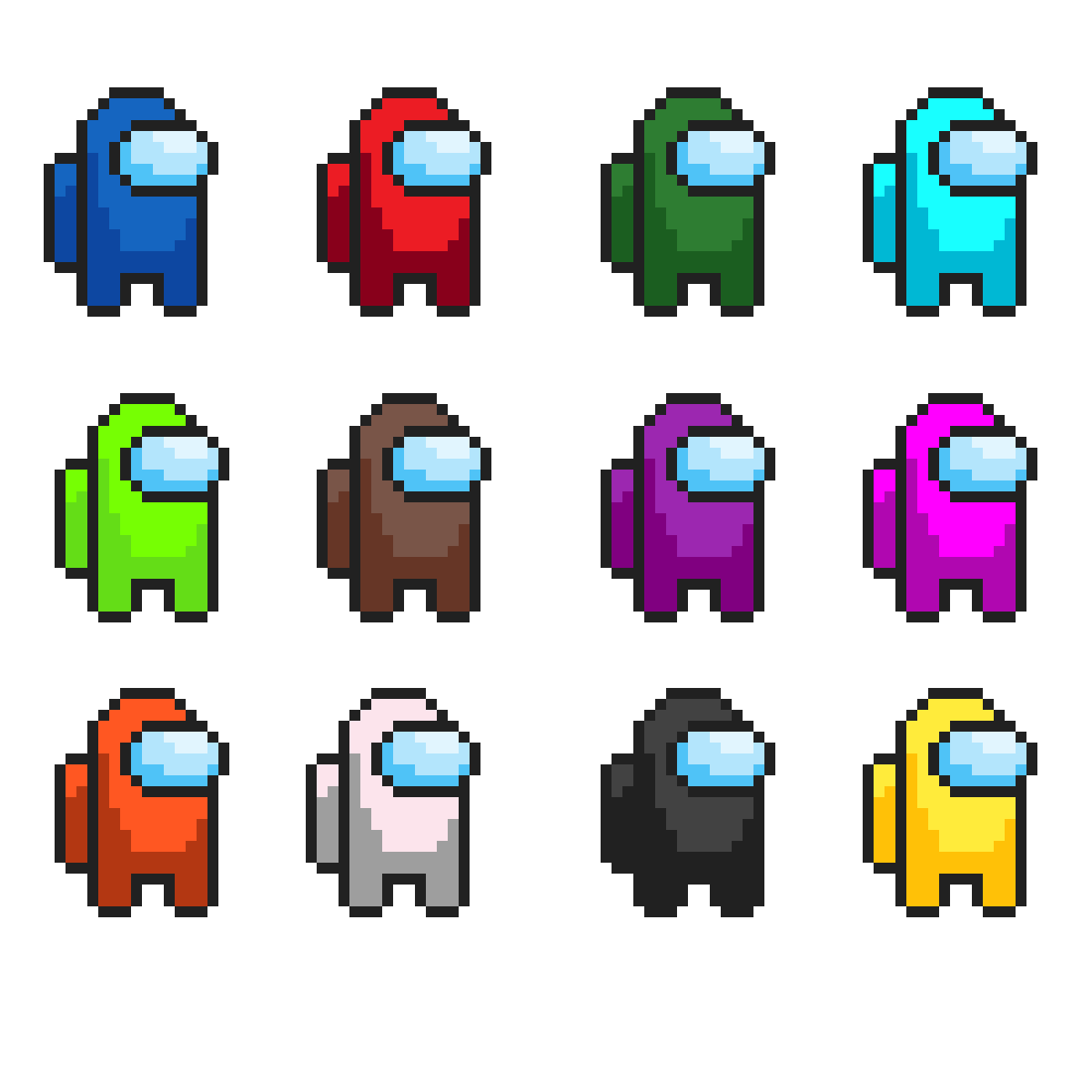 Pixilart - Among us crewmates by Bello666