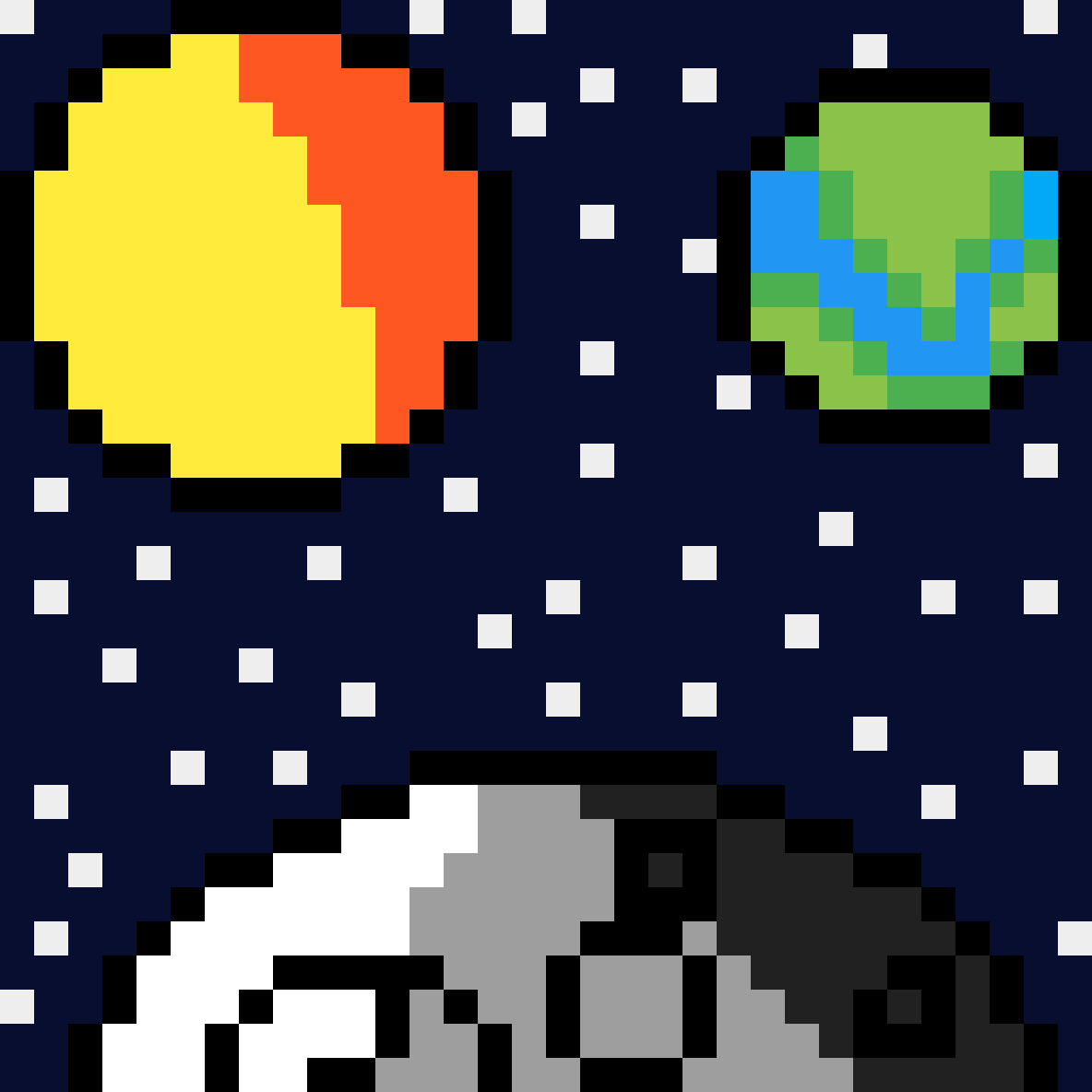 Pixilart - Space/The Moon by RocketFizzTX