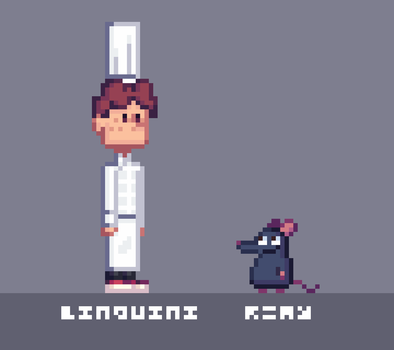 Pixilart - Linguini and Remy sprites by JaydenCoolguy