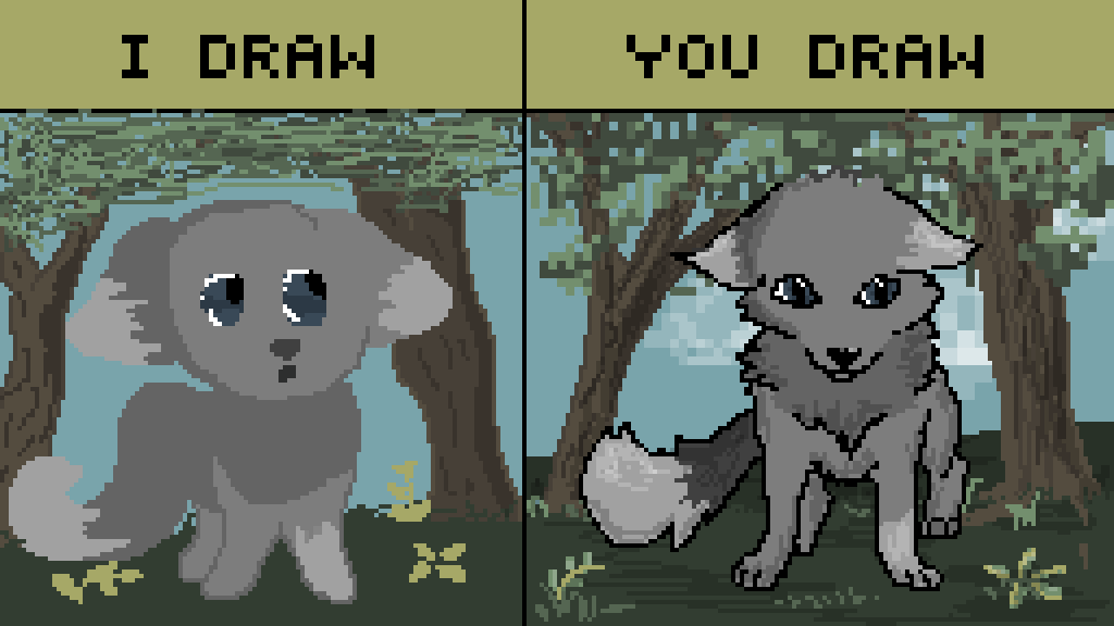 Pixilart - ~..:I draw you draw me collab:..~ by DRAG0N
