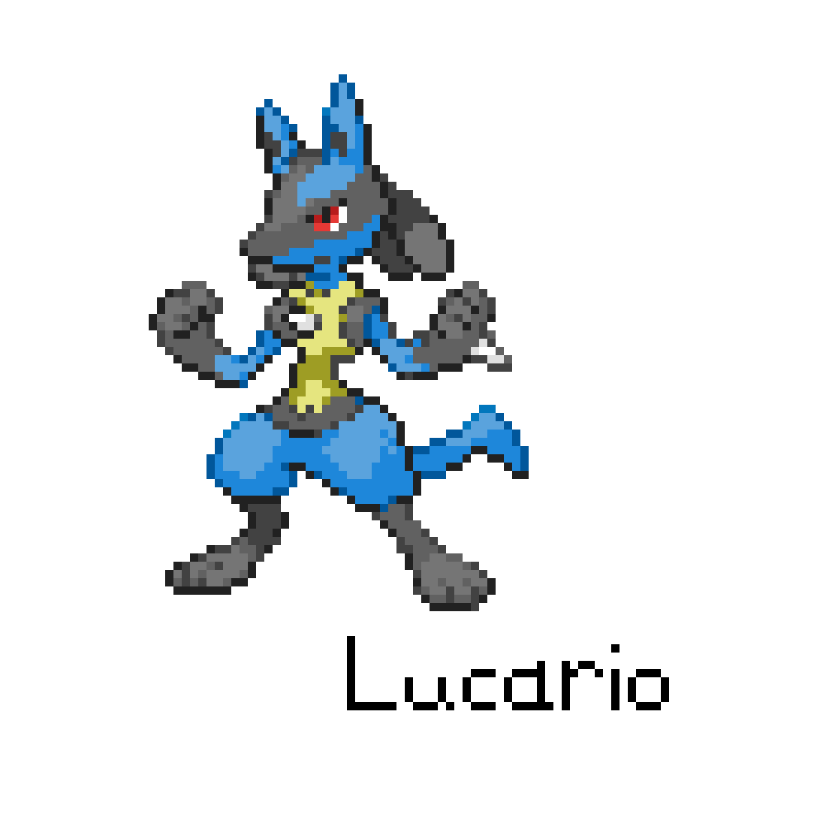 Pixilart - Lucario by Scxrxmouche