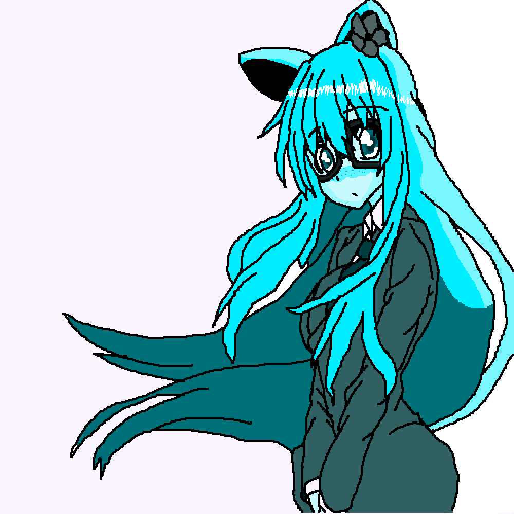 Pixilart - anime character (one color challenge) by EliJones