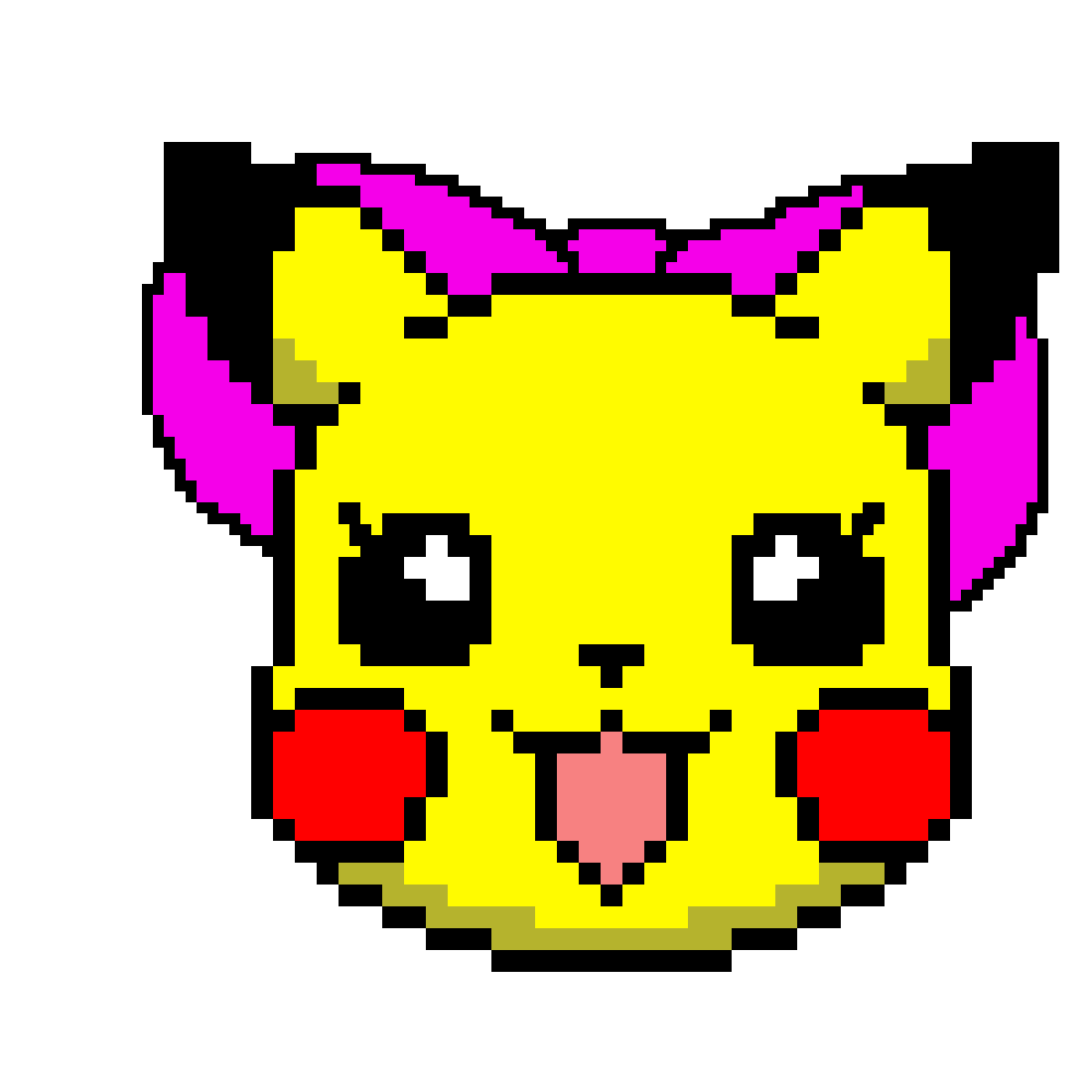 Pixilart - female pikachu by Anonymous