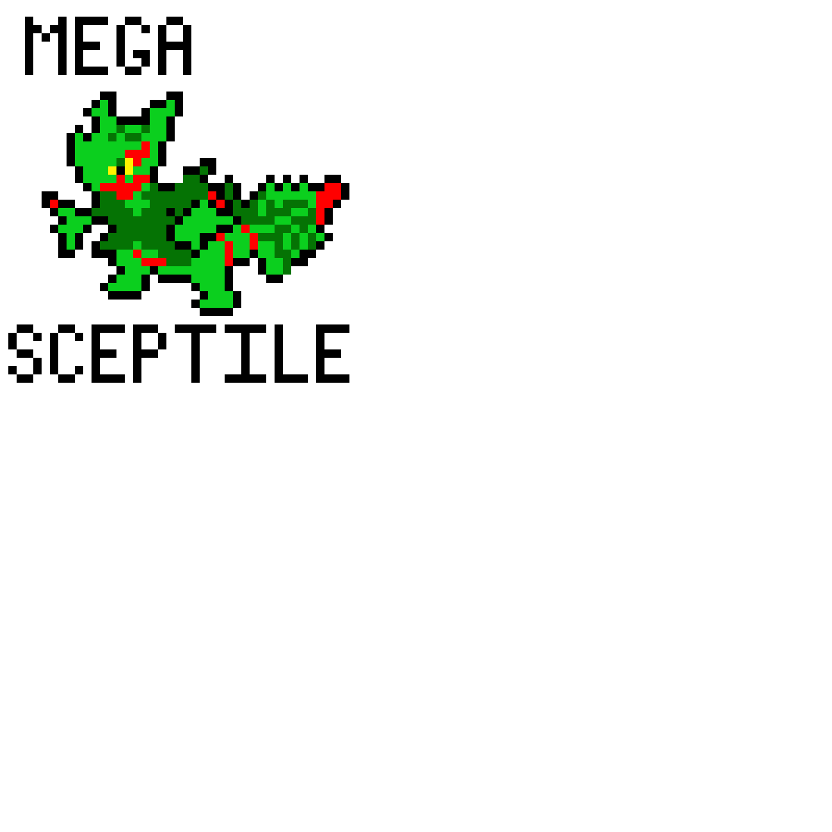 Editing Mega Sceptile - Free online pixel art drawing tool - Pixilart