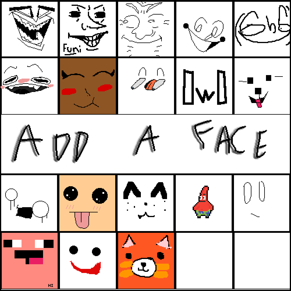 Editing Add a face - Free online pixel art drawing tool - Pixilart