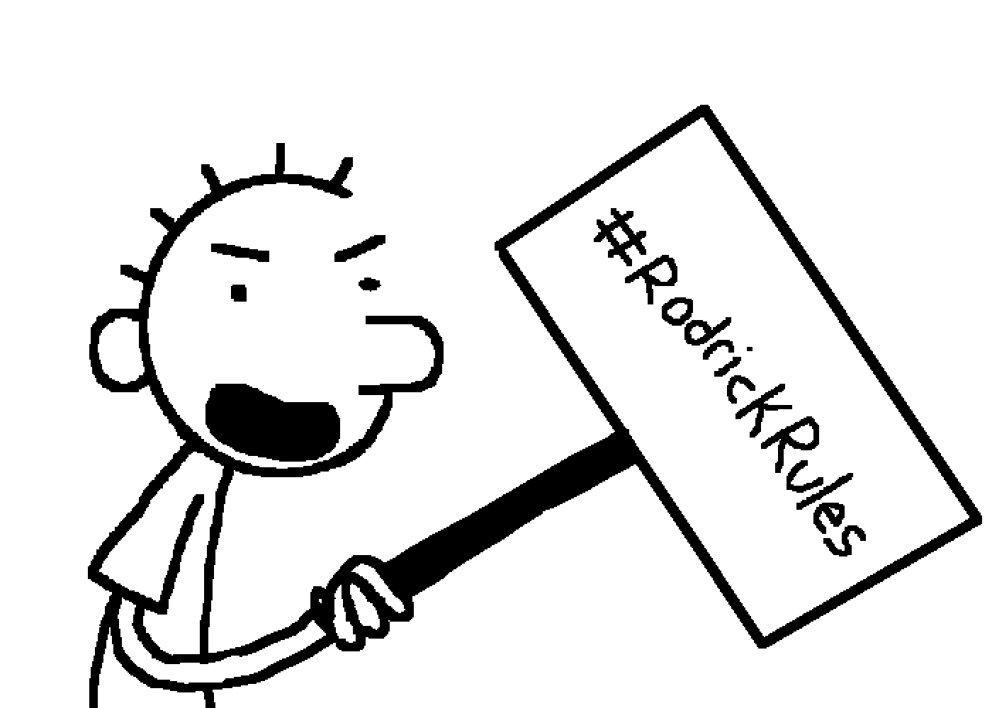 Black And White Pictures Of A Wimpy Rodrick Rules Diary