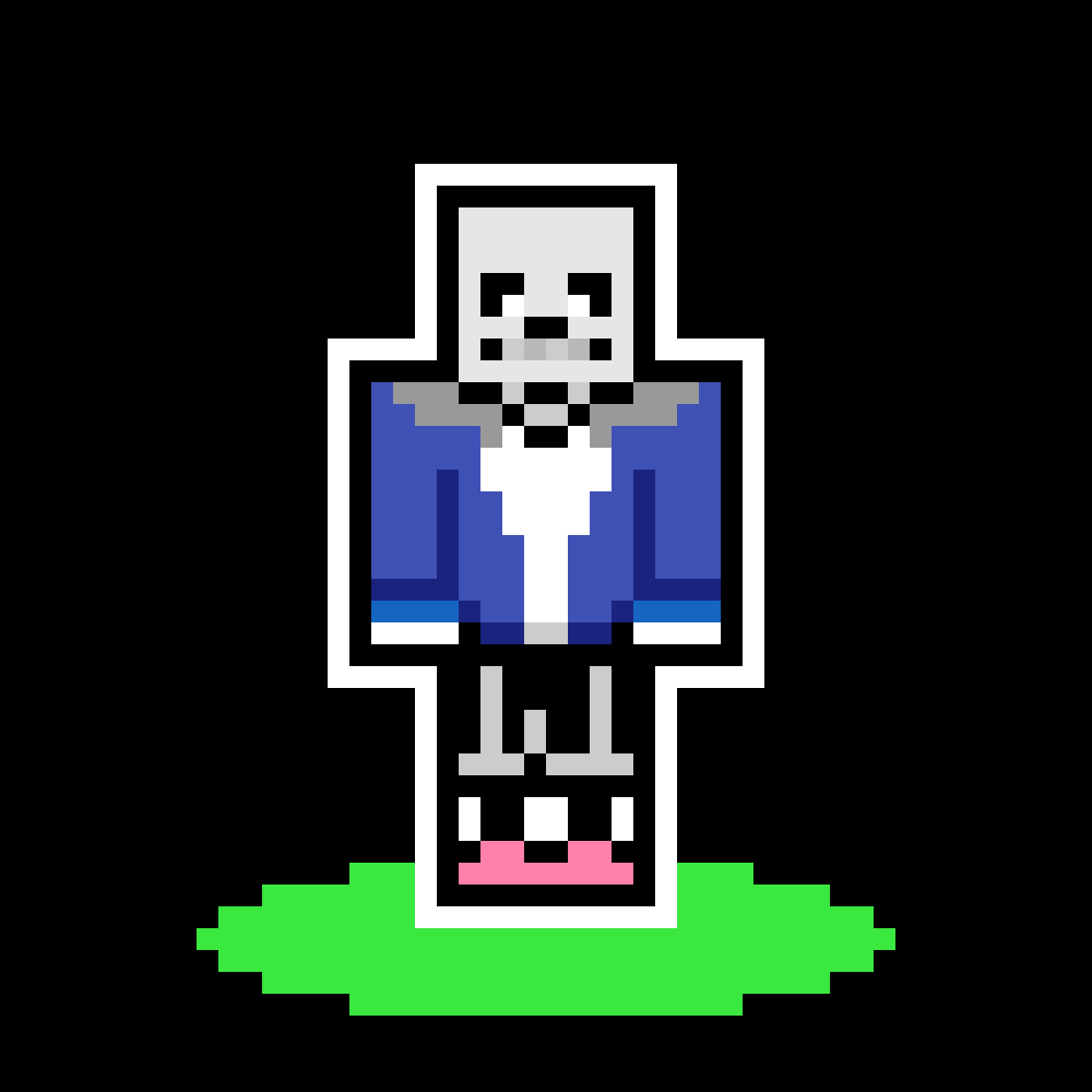 Pixilart - SANS MINECRAFT COLORED by We-Finna-Draws