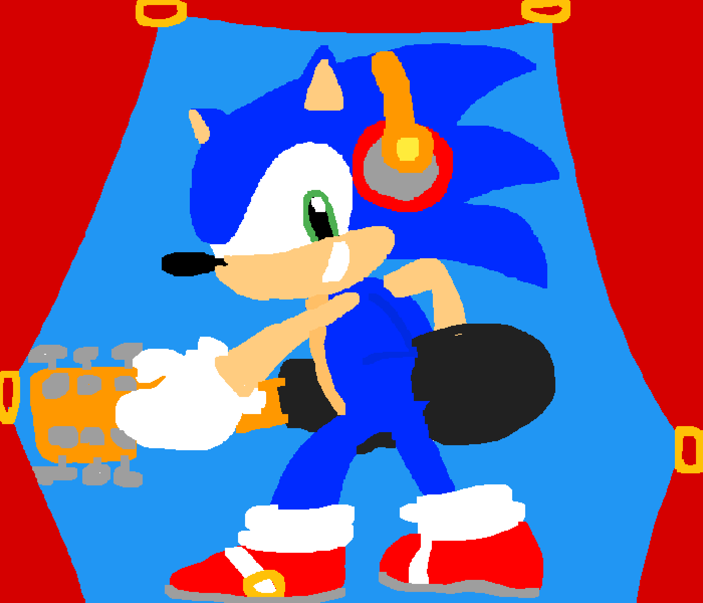 Pixilart - Sonic With Guitar by Makkusu