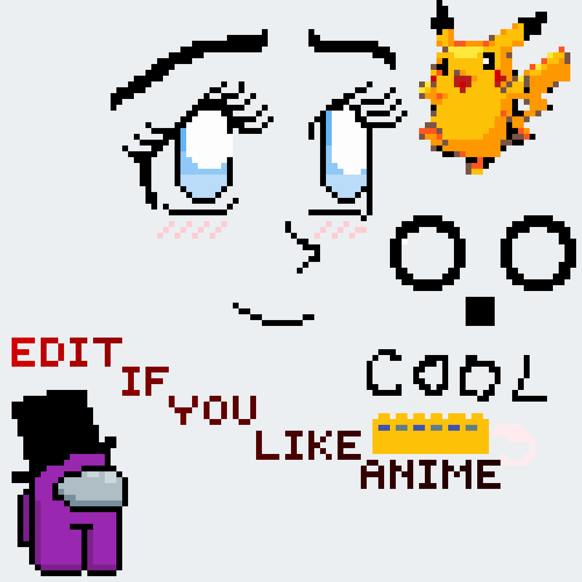 Editing anime - Free online pixel art drawing tool - Pixilart