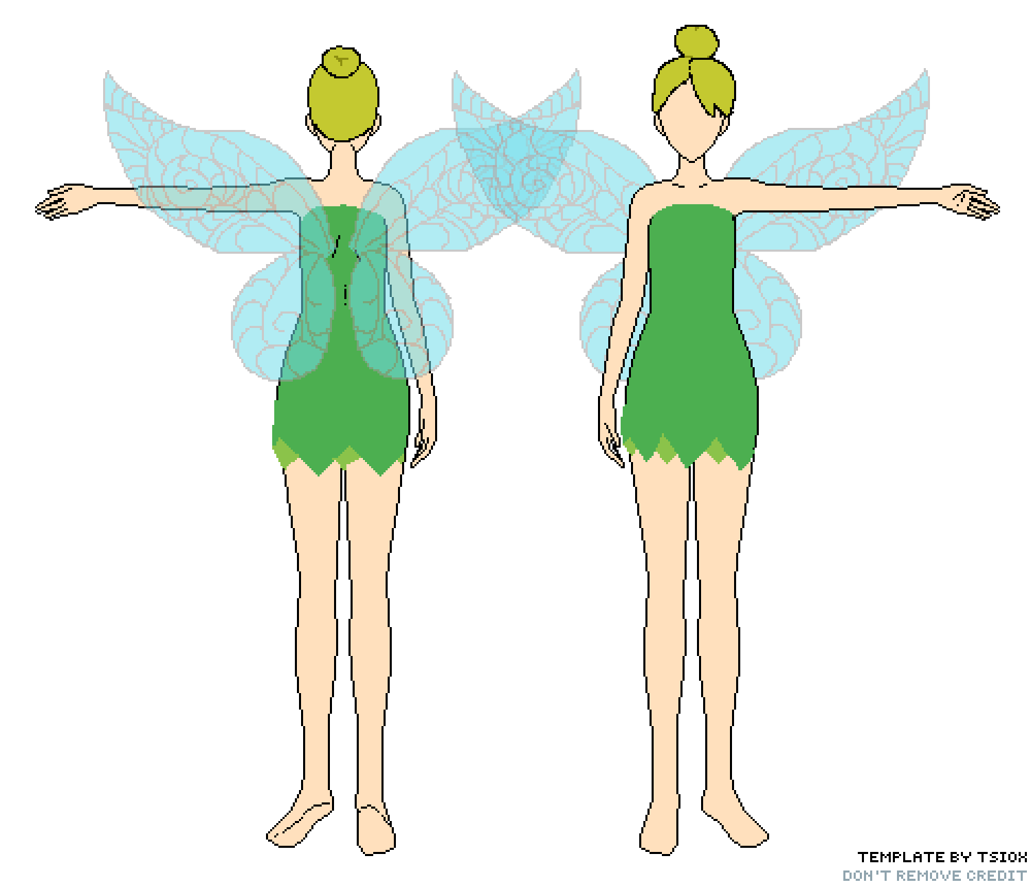 Editing tinker bell - Free online pixel art drawing tool - Pixilart