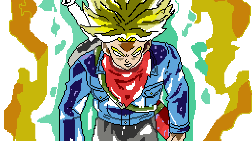 Editing Future Trunks's New Form - Free online pixel art drawing tool ...